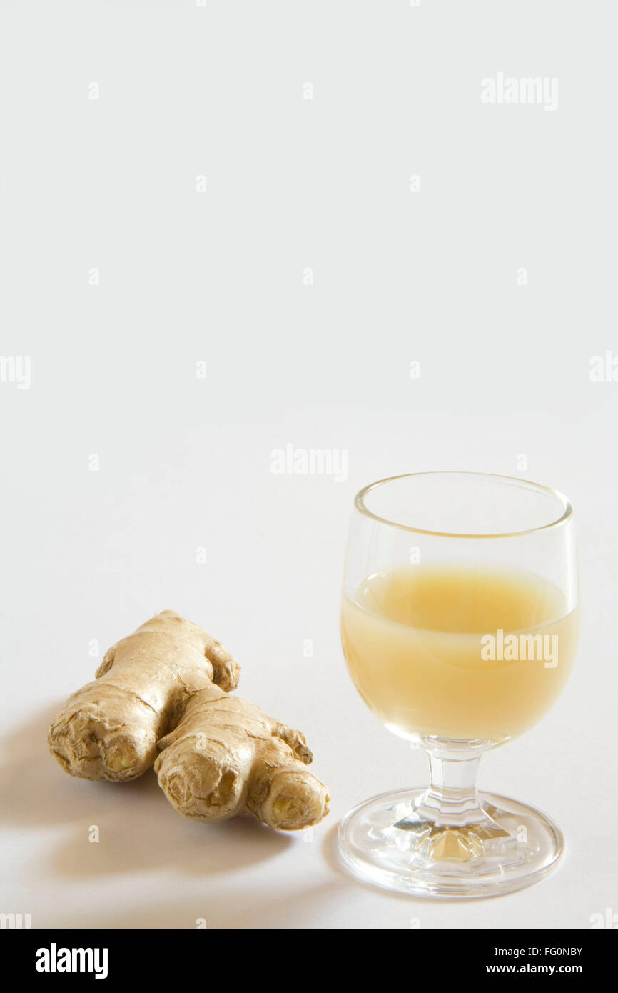 Spices , ginger Juice , adrak ka rus (zingiber officiale) , India Stock ...
