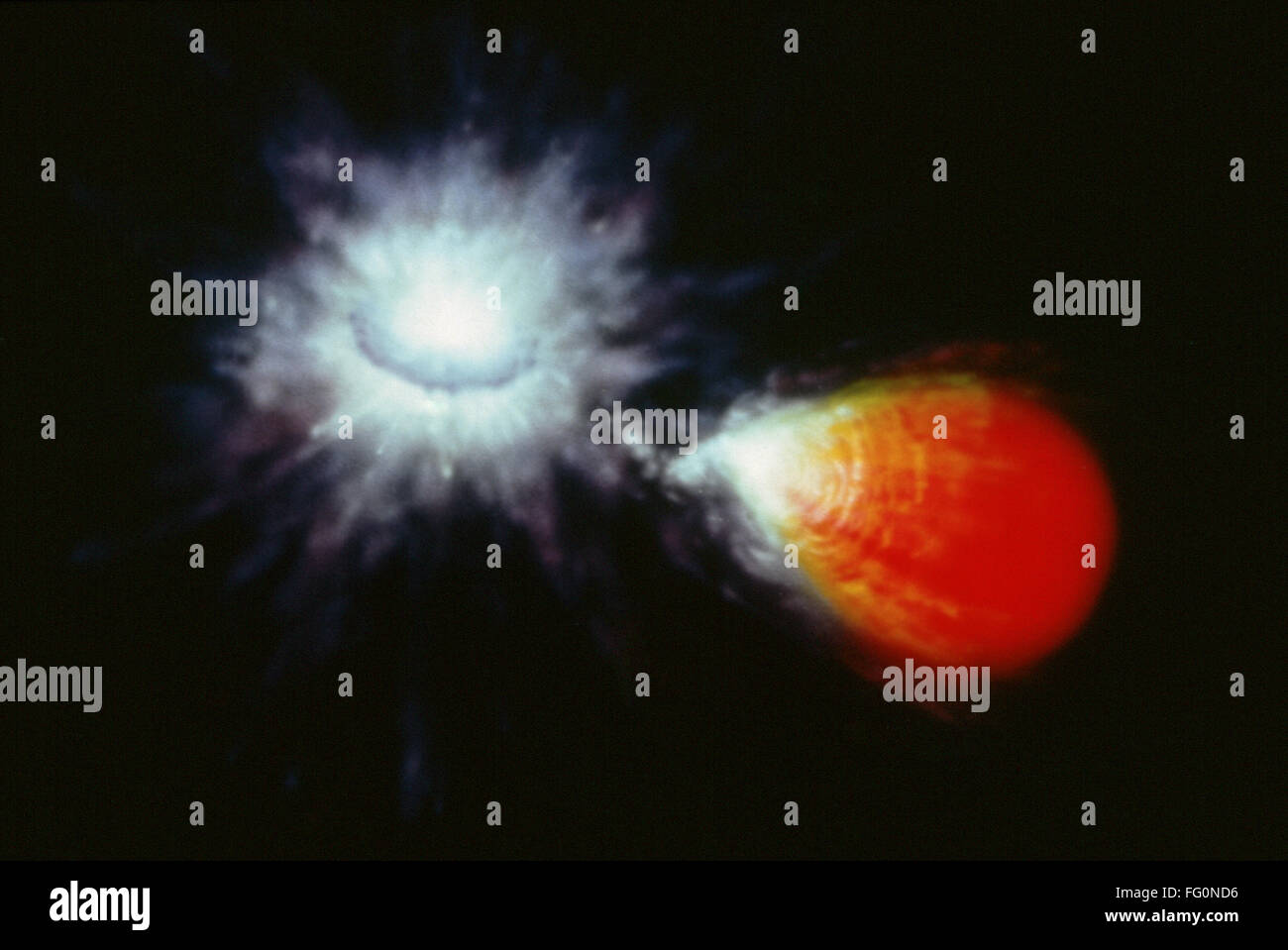 SPACE: BINARY STAR. /nA binary star in which one star has died and ...