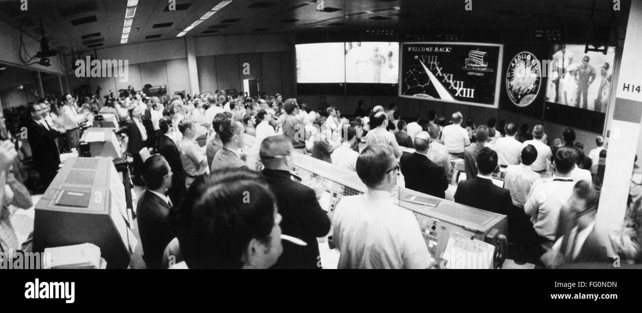 APOLLO 13: MISSION CONTROL. /nView of the Mission Control Room at the ...