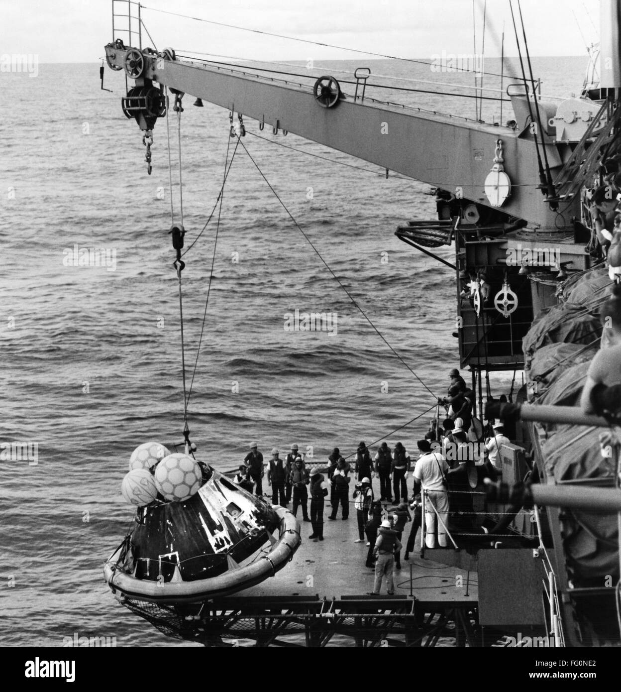 APOLLO 13: RECOVERY, 1970. /nRecovery of the Apollo 13 spacecraft ...