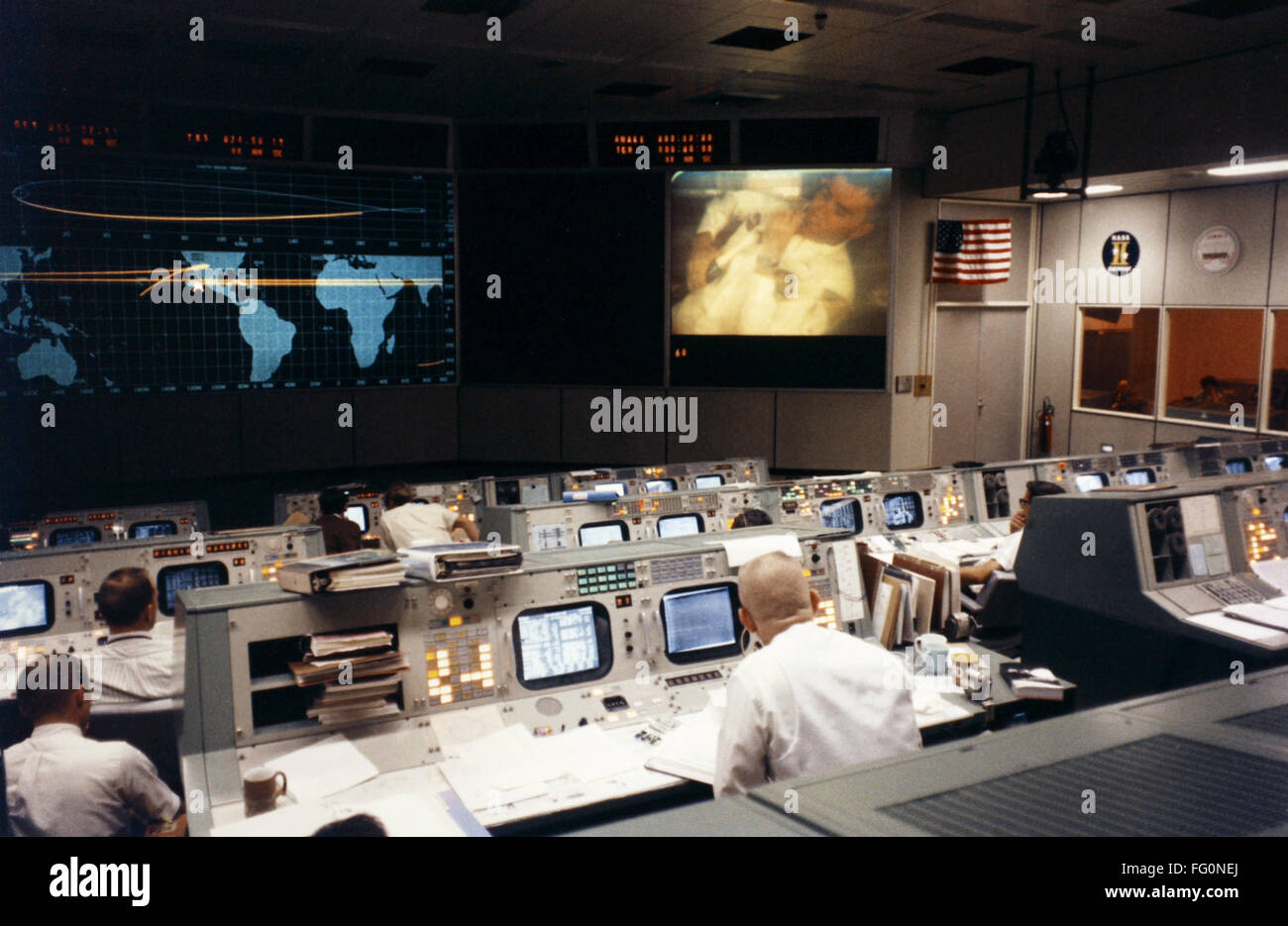 APOLLO 13: MISSION CONTROL. /nA view of the Mission Control at the ...