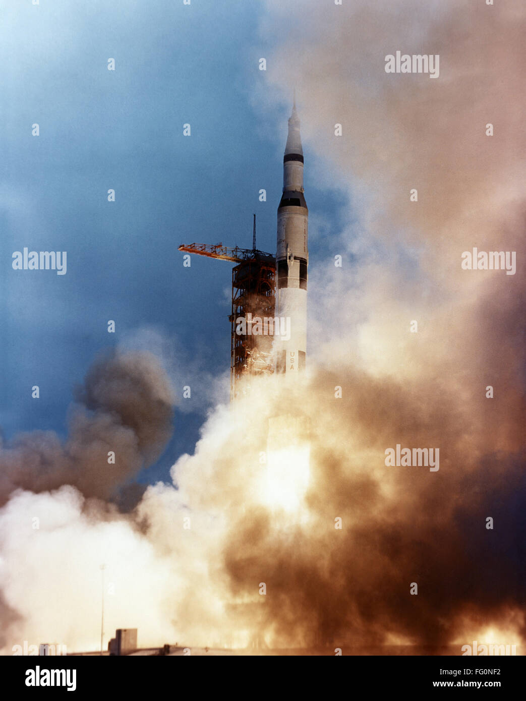 APOLLO 9: LAUNCH, 1969. /nLaunch of the Apollo 9 spacecraft from the ...