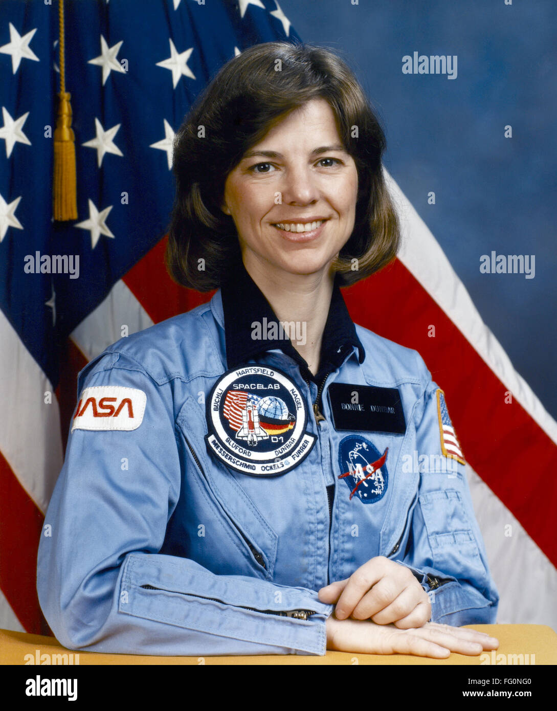 BONNIE DUNBAR (1949- ). /nAmerican astronaut. Photograph, 1987 Stock ...