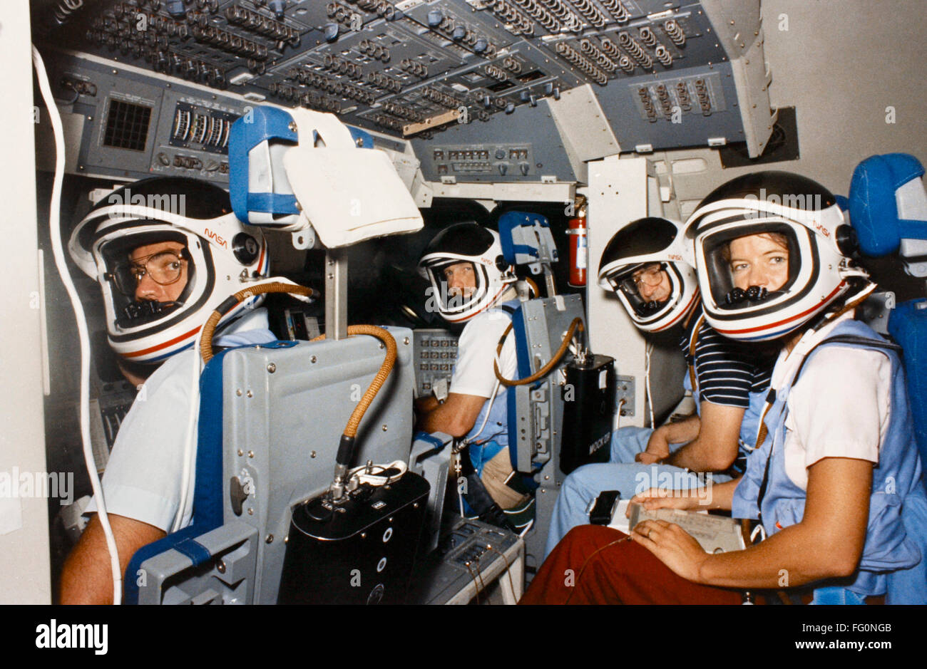 SPACE: TRAINING, 1983. /nAstronauts Robert Crippen, Frederick Hauck ...
