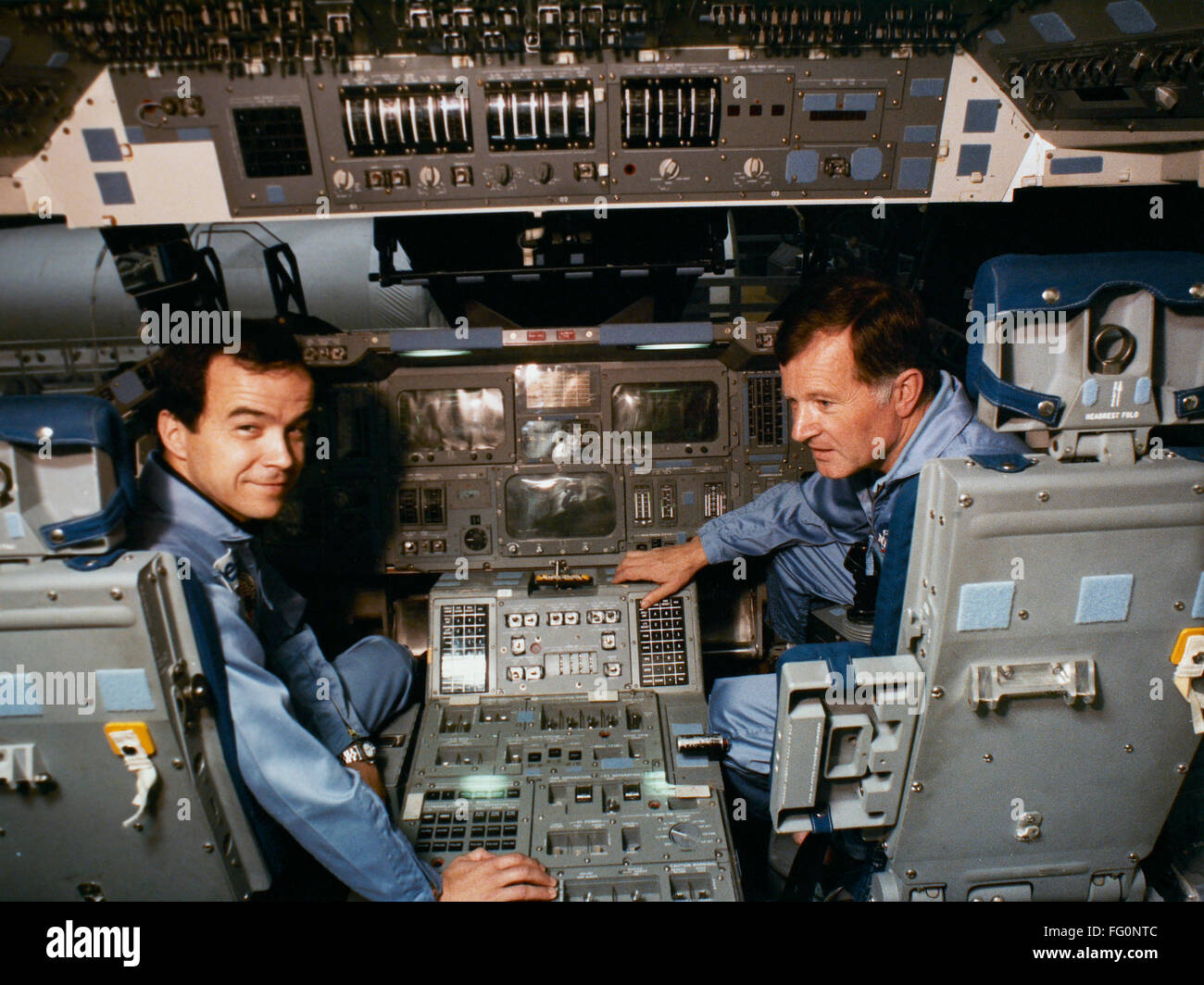FRENCH ASTRONAUTS, 1984. /nFrench spationauts Patrick Baudry and Jean ...