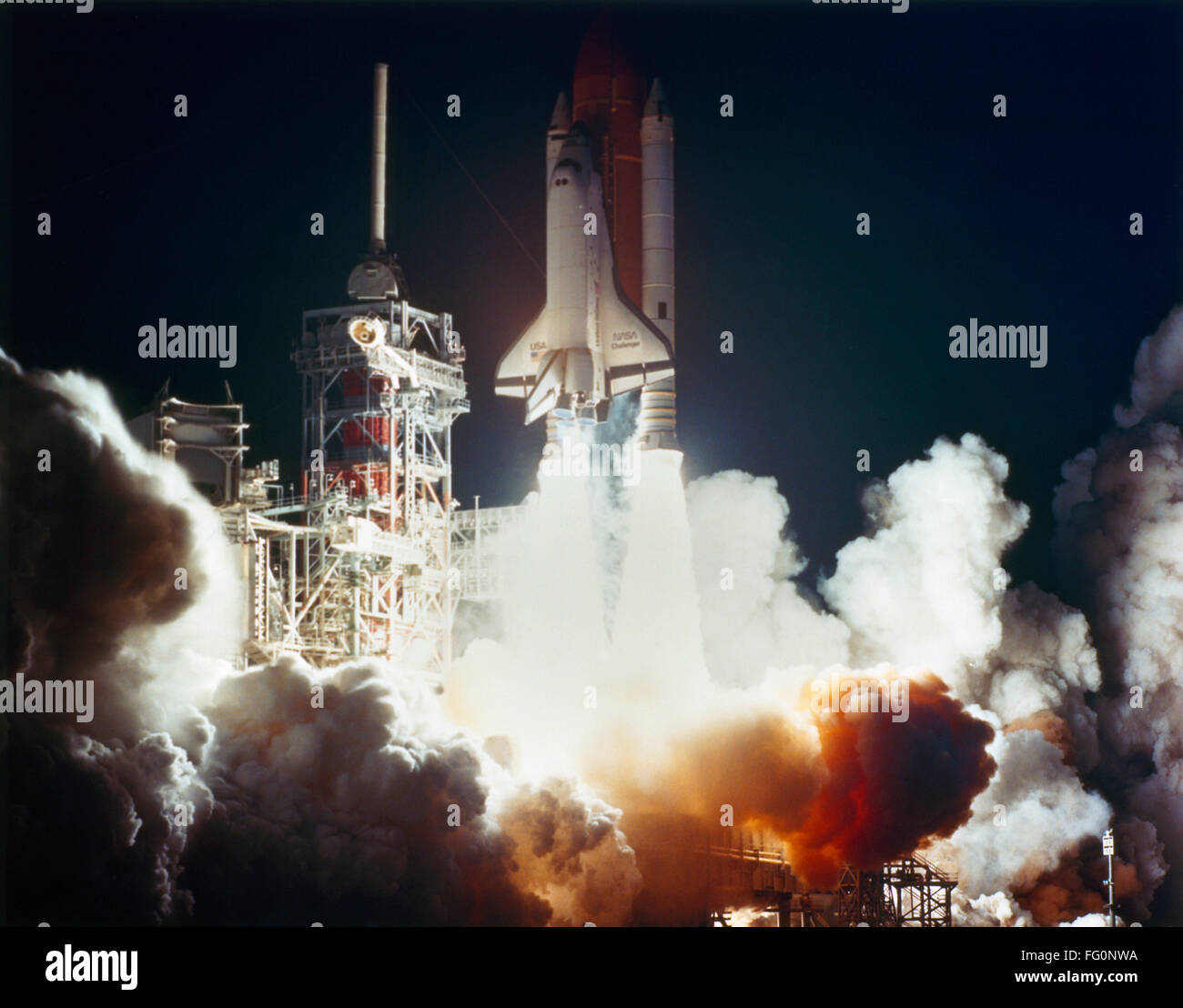SPACE SHUTTLE LAUNCH, 1984. /nLaunch of the space shuttle Challenger ...