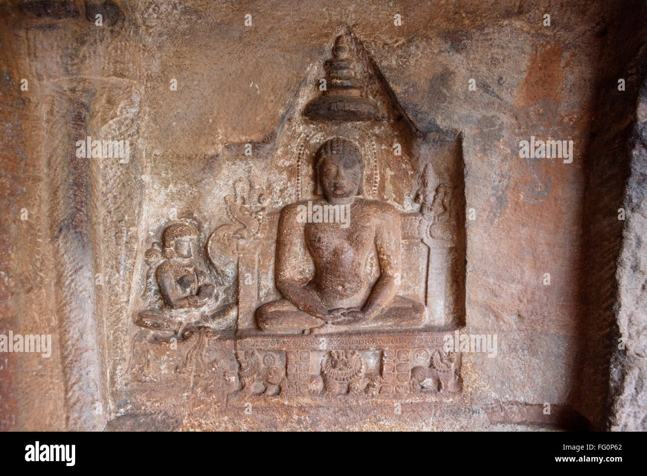 Badami , Chalukya Cave 4575 A.D. 585 A.D. Dedicated To Jaina ...