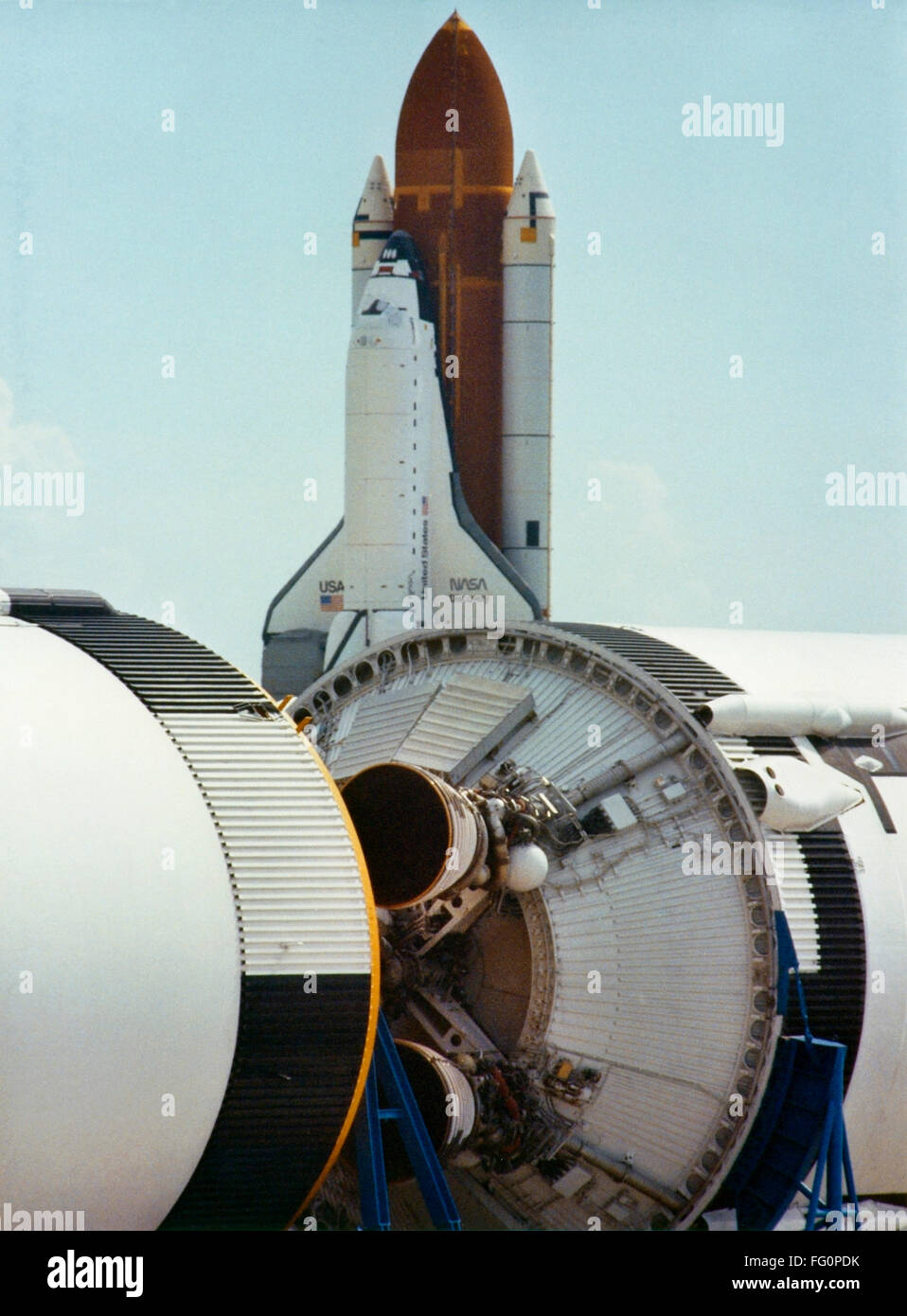 SPACE SHUTTLE DISCOVERY. /nThe Space Shuttle Discovery, behind the ...