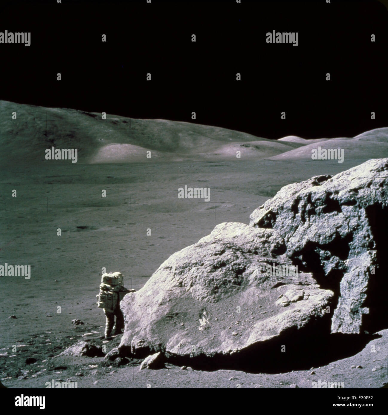 APOLLO 17: BOULDER, 1972. /nAstronaut Harrison H. 'Jack' Schmitt ...