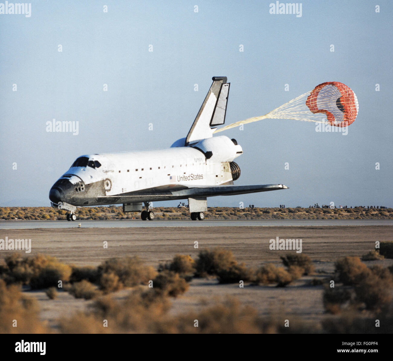 SPACE SHUTTLE COLUMBIA. /nThe Space Shuttle Columbia landing at Edwards ...