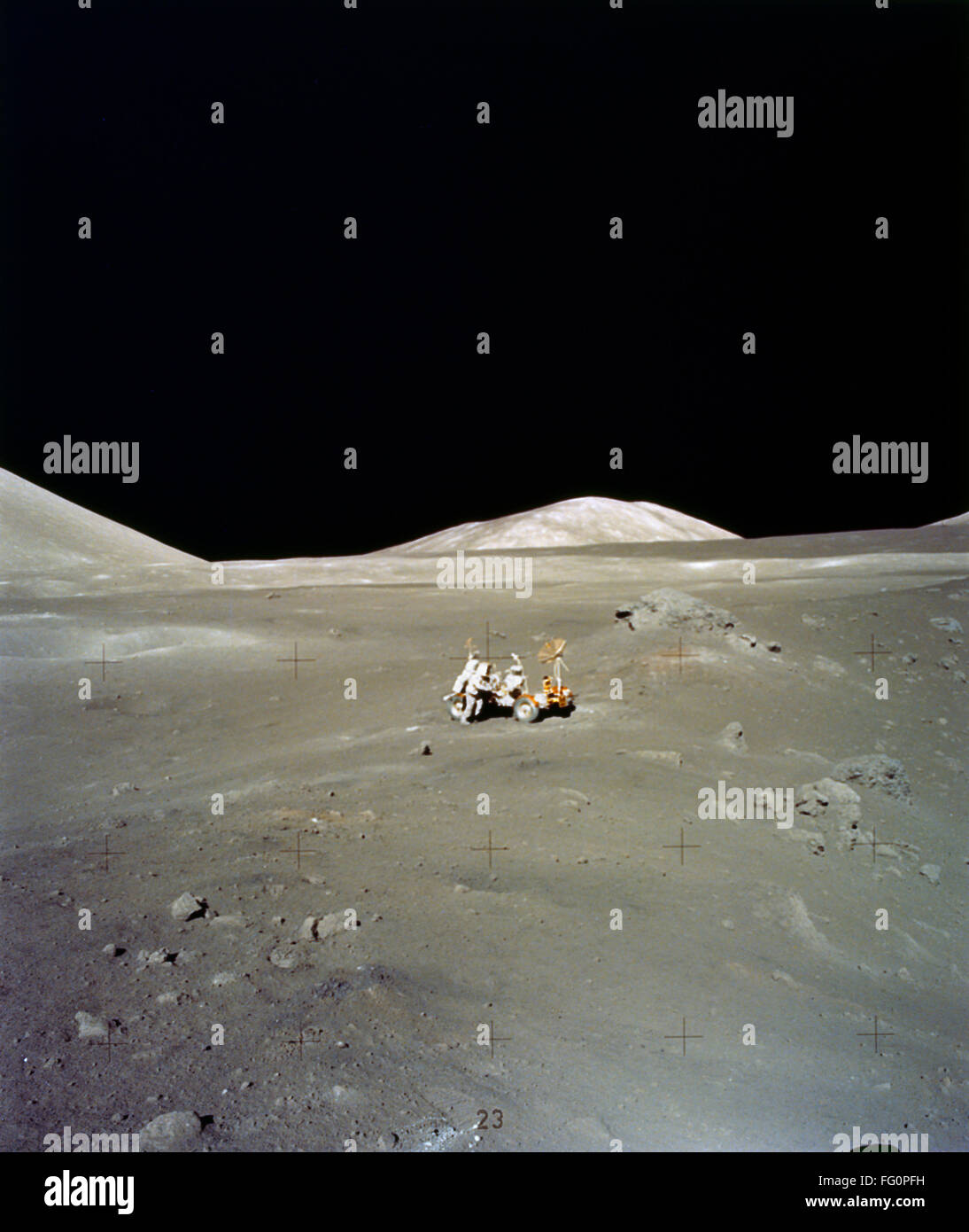 APOLLO 17: LUNAR LANDSCAPE. /nA view of the lunar landscape at the ...