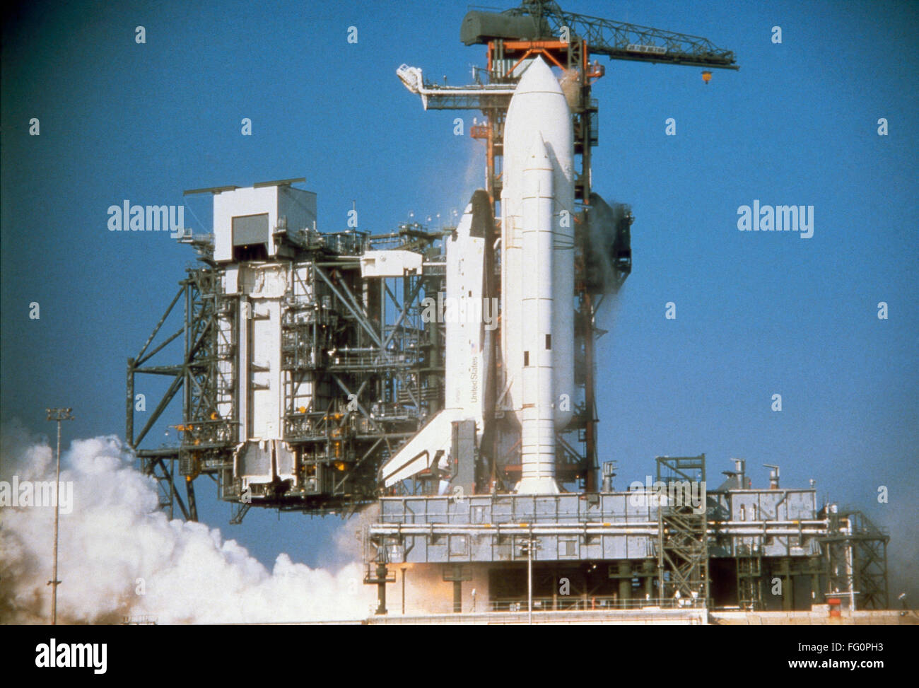 SPACE SHUTTLE: LAUNCH, 1986. /nA NASA Space Shuttle prepared to launch ...