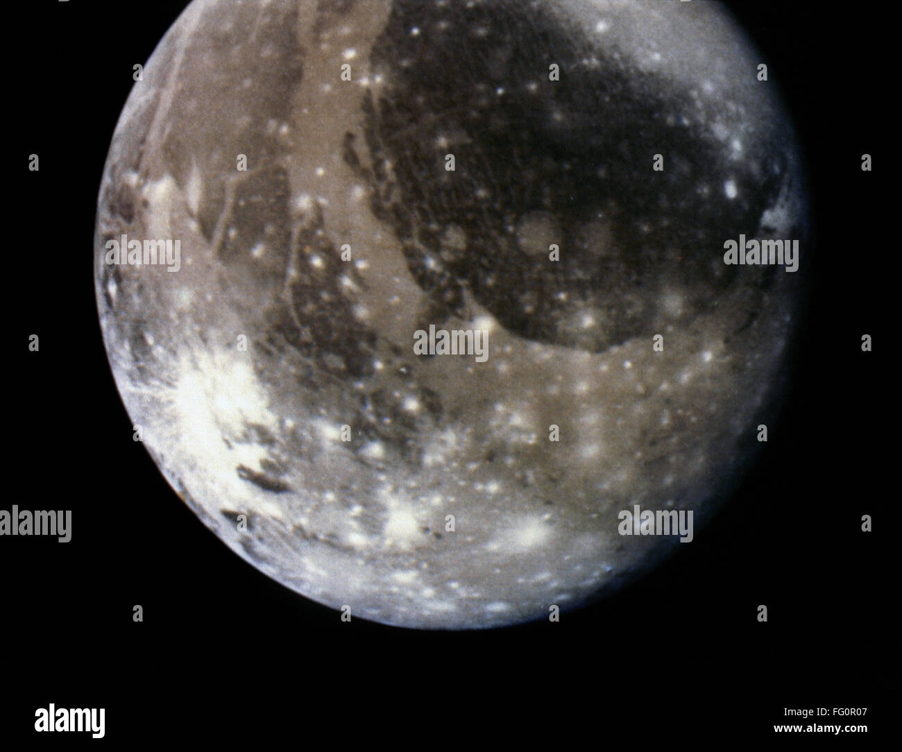 JUPITER: GANYMEDE, 1979. /nA view of Jupiter's moon Ganymede from 1.2 ...