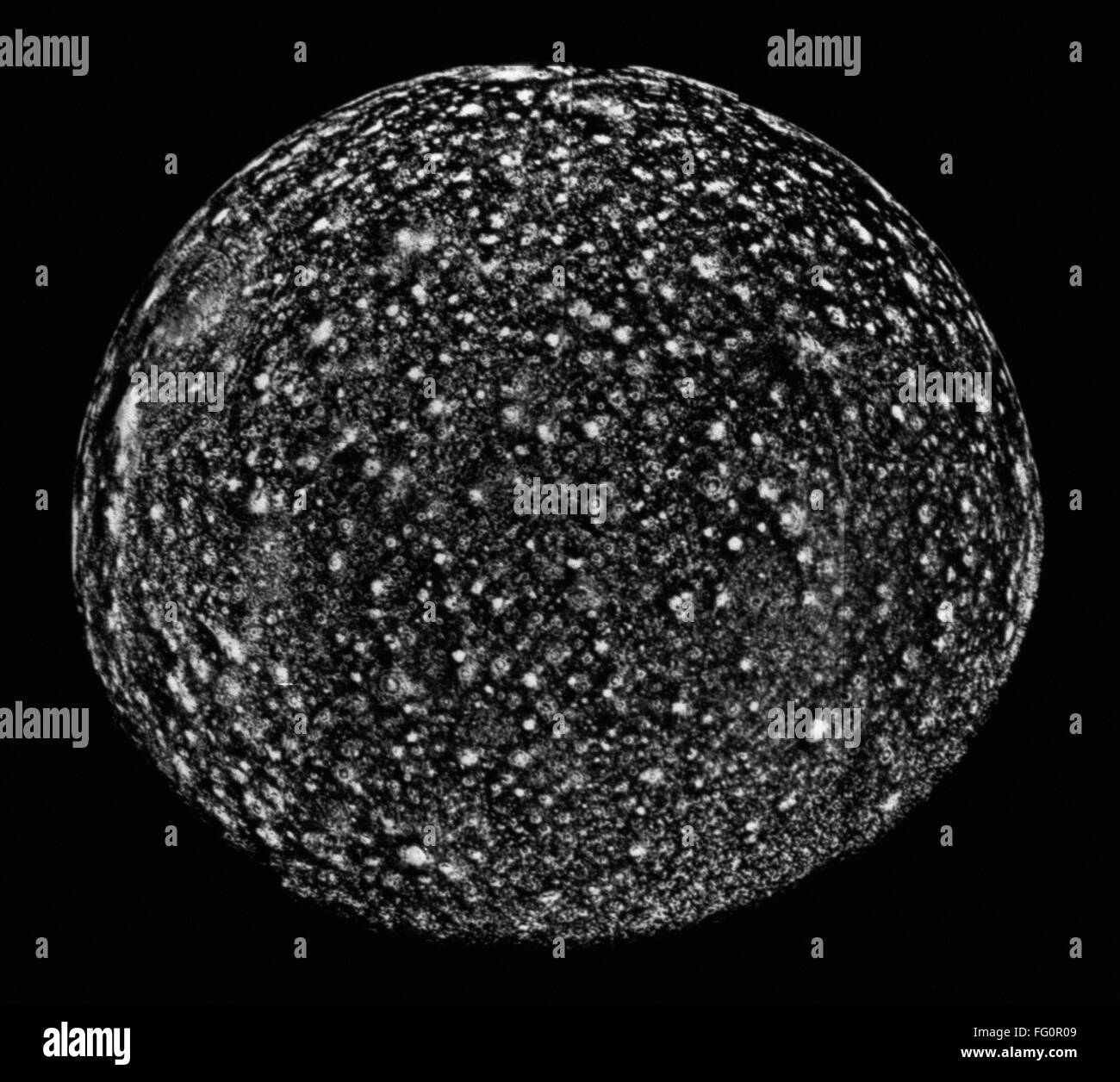 JUPITER: CALLISTO, 1979. /nA photomosaic of Jupiter's moon Callisto ...