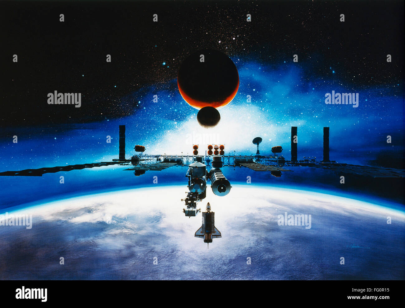 SPACE STATION FREEDOM. /nThe Space Station Freedom, in its completed ...