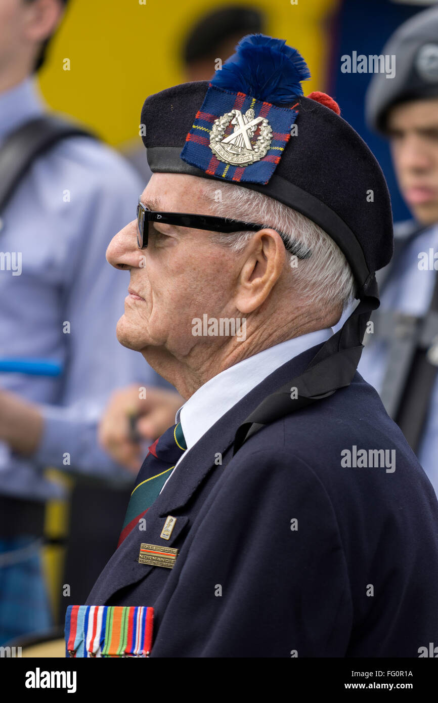 Old soldier of the Queen's Own Cameron Highlanders Stock Photo - Alamy