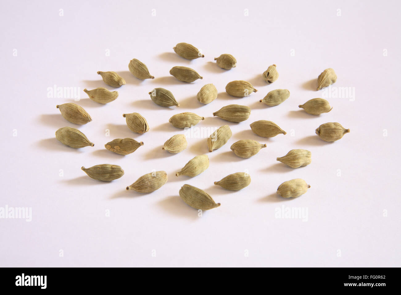 Indian spice , bleached green Cardamom pods Elaichi Elettaria cardamom ...