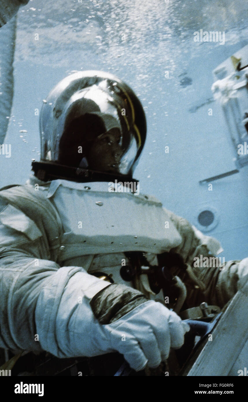 ANNA LEE FISHER (1949- ). /nAmerican astronaut. Photographed underwater ...