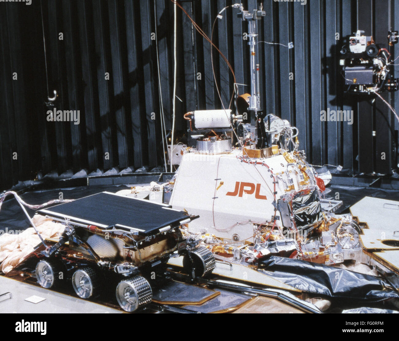 SPACE: PATHFINDER TESTING. /nThe Mars Pathfinder spacecraft, developed ...