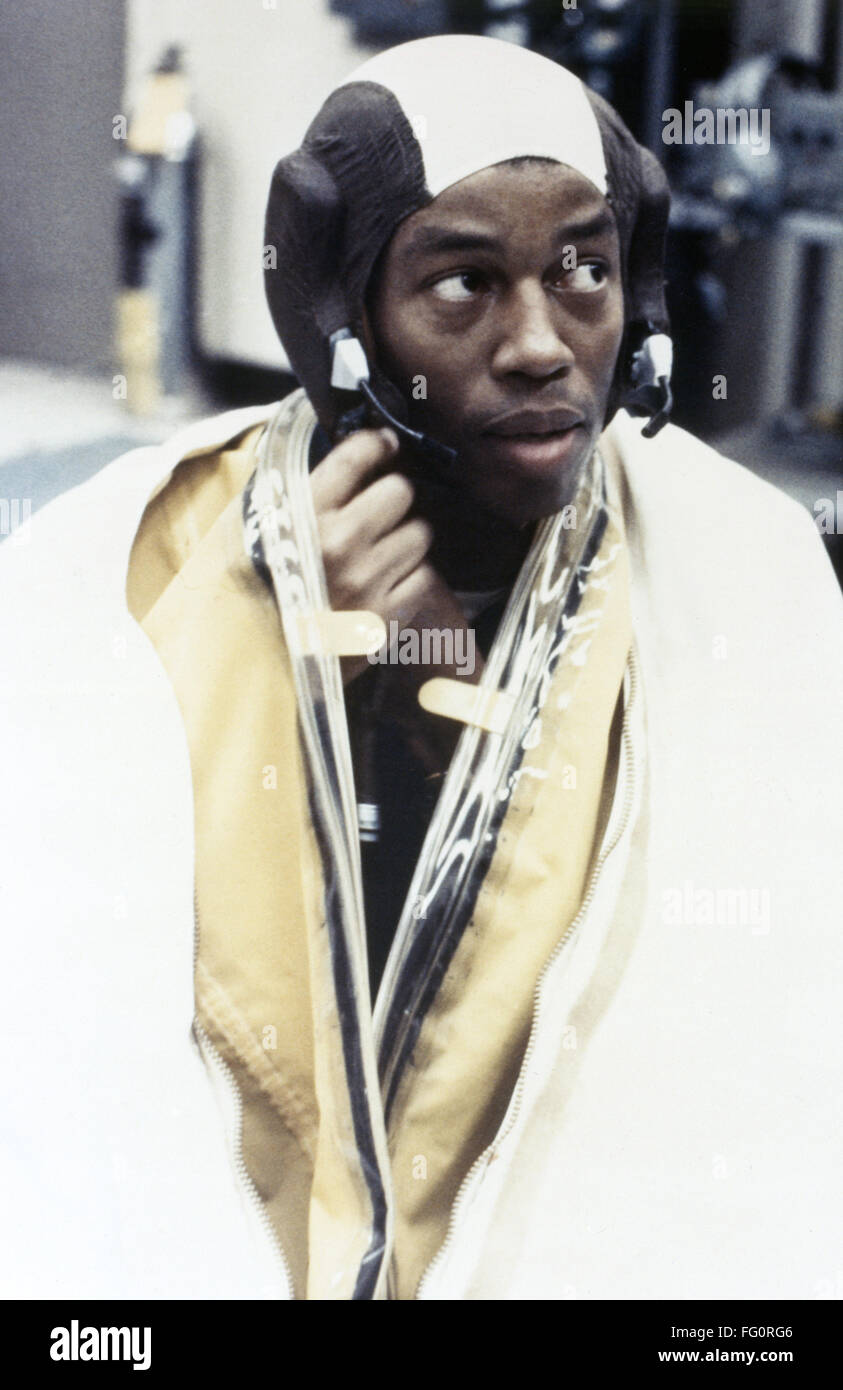 GUION S. BLUFORD (1942- ). /nAmerican astronaut. Wearing a personal ...