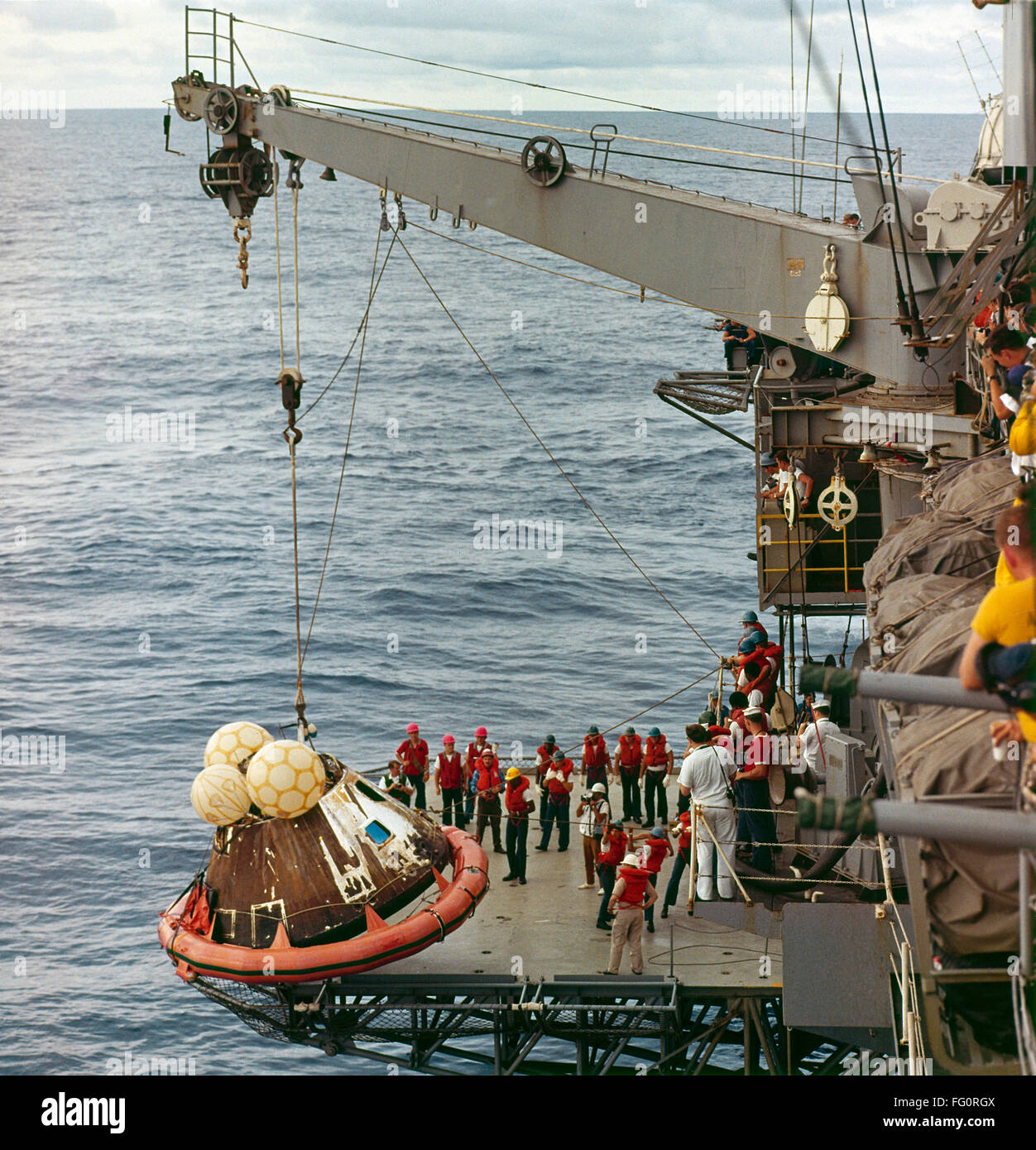 APOLLO 13: RECOVERY, 1970. /nRecovery of the Apollo 13 spacecraft ...