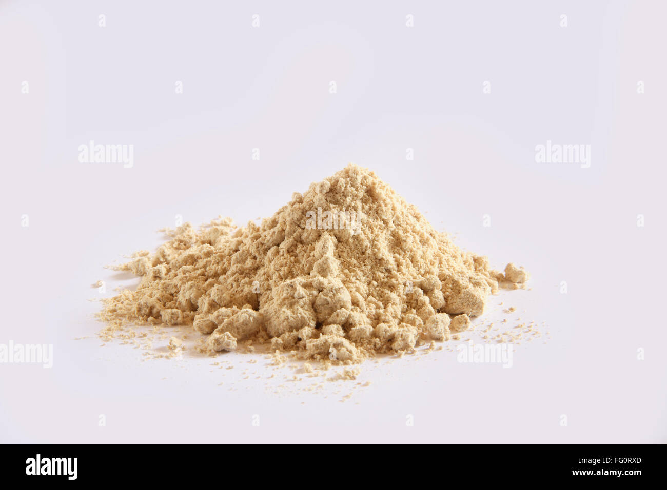Ginger Adrak dried powder Zingiber officinale on white background Stock ...