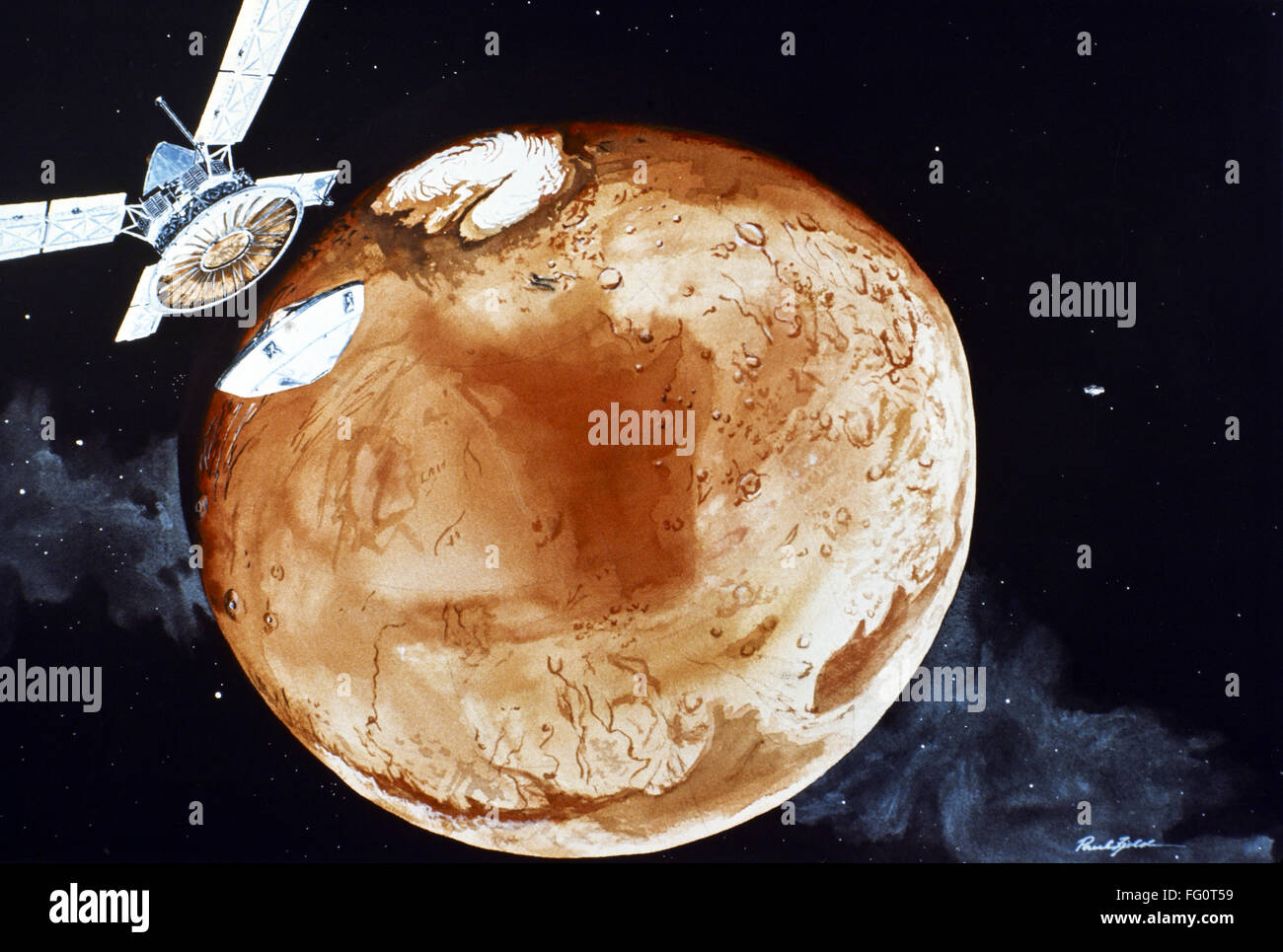 SPACE: VIKING, 1975. /nConceptual artwork of a Viking spacecraft ...