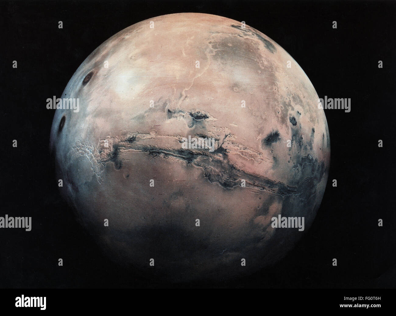 MARS: VALLES MARINERIS. /nA view of Mars and the Valles Marineris ...