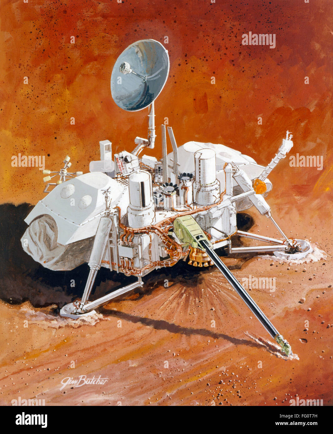VIKING 2 LANDER, c1975. /nConcept drawing of the Viking 2 Lander on the ...