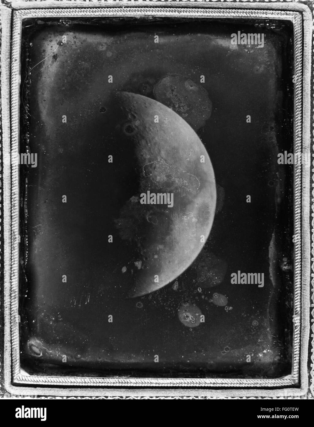 DAGUERREOTYPE: MOON, 1852. /nAn early daguerreotype of the moon, taken ...