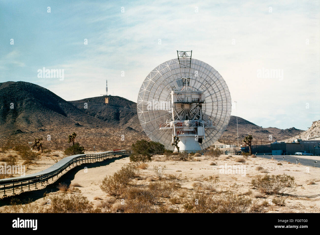 SPACE: SATELLITE DISH, 1976. /nNASA's Goldstone Tracking Station near ...