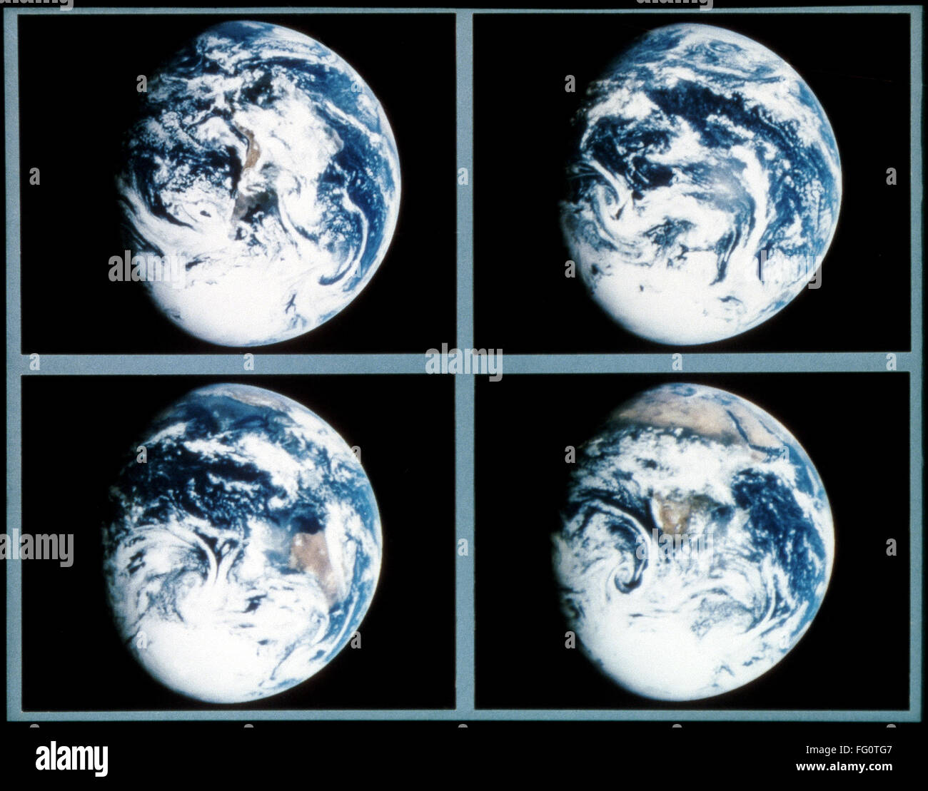 EARTH FROM SPACE, 1990. /nFour views of Earth from space. Photographed ...