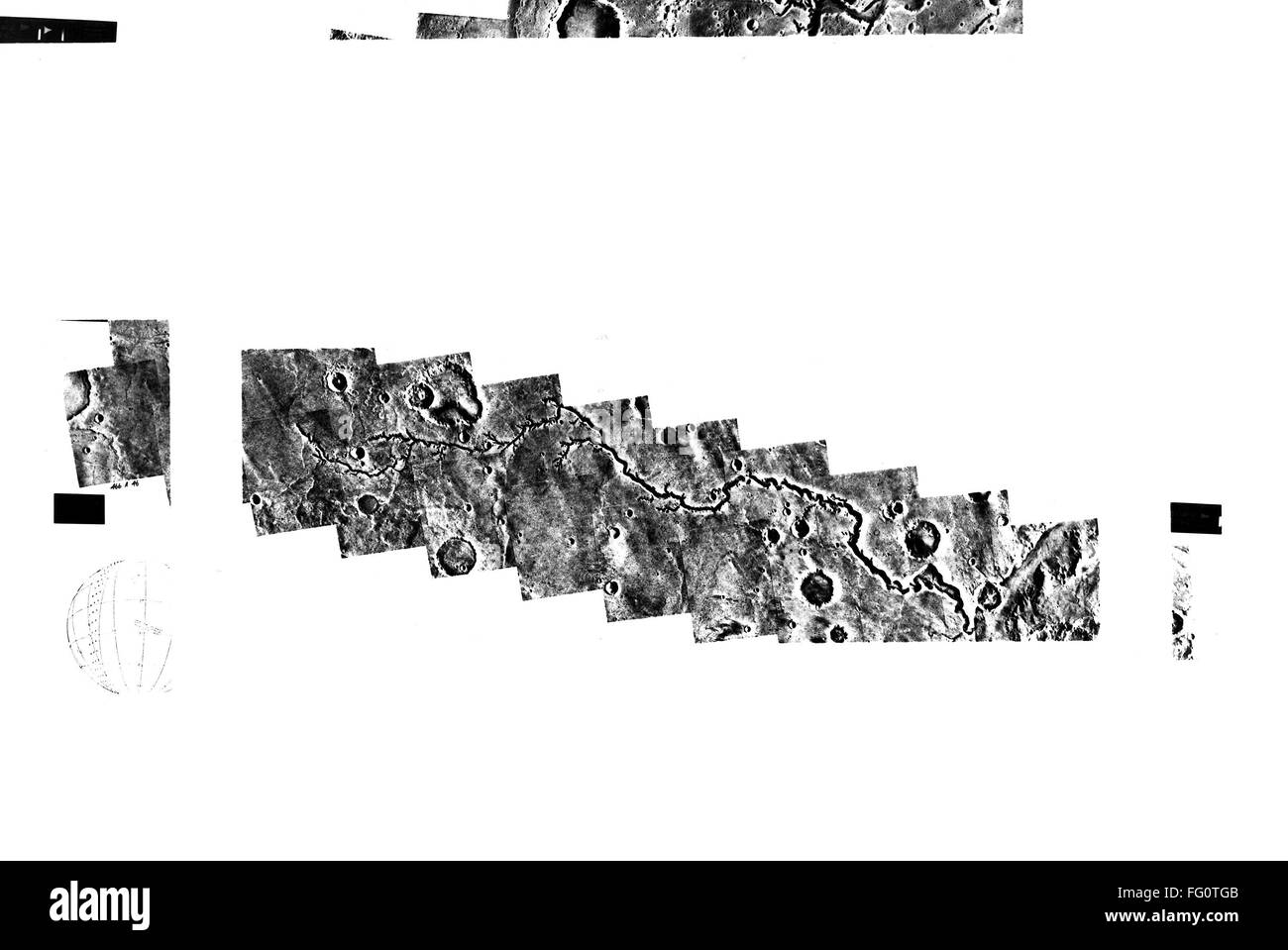 MARS: VALLES MARINERIS. /nA mosaic of photographs of the Valles ...