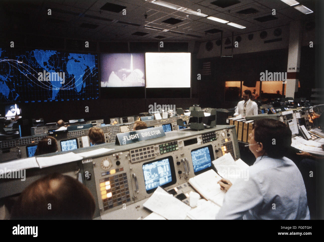 SPACE: MISSION CONTROL, 1982. /nThe mission operations control room at Johnson Space Center in ...