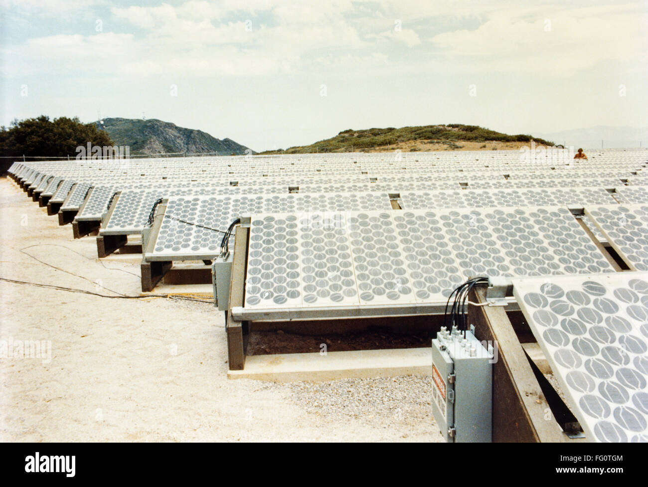 SOLAR PANELS, 1981. /nAn array of solar panels which generates energy ...