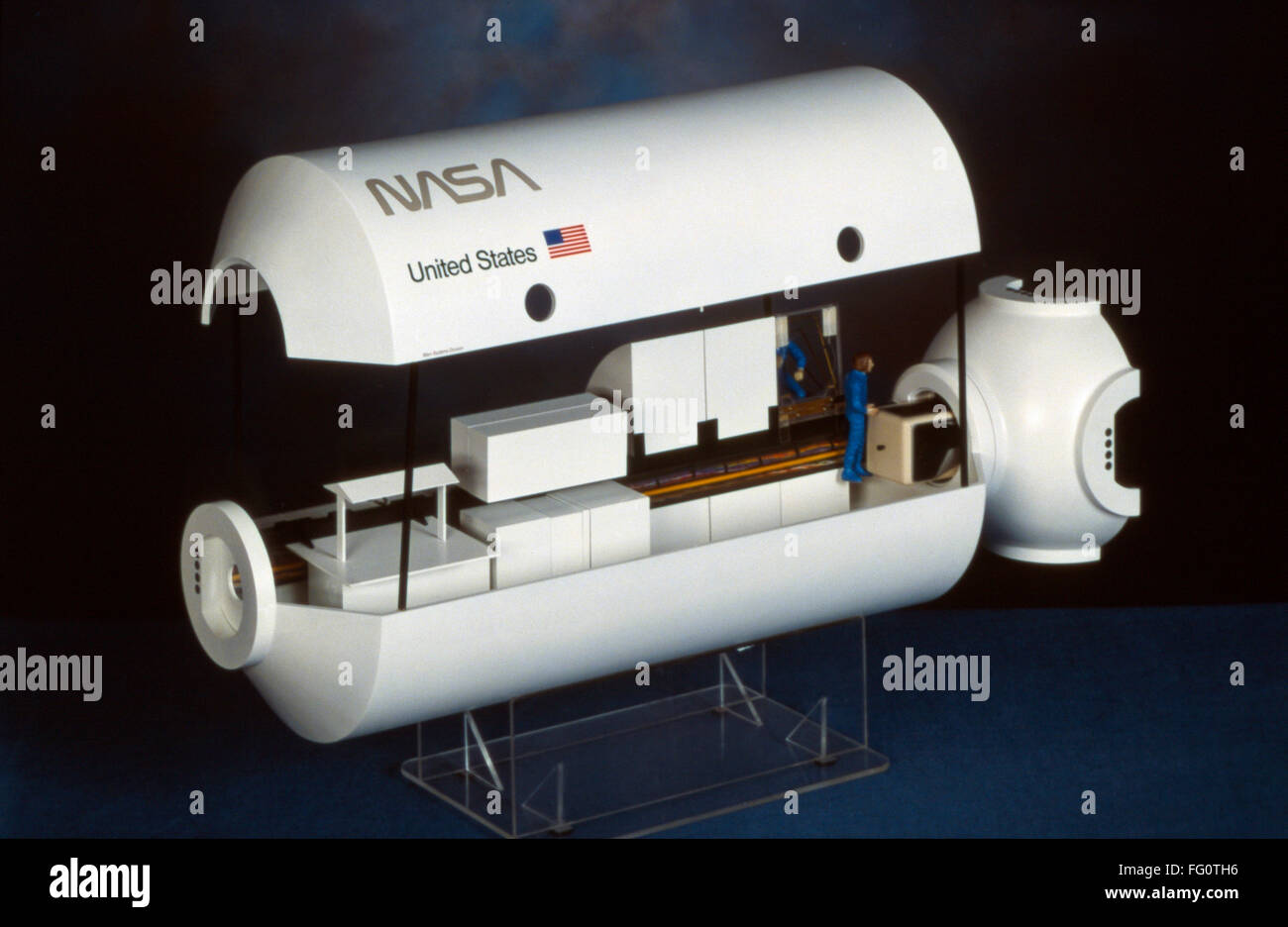 SPACE: LABORATORY, c1985. /nModel of a laboratory on a NASA spacecraft ...