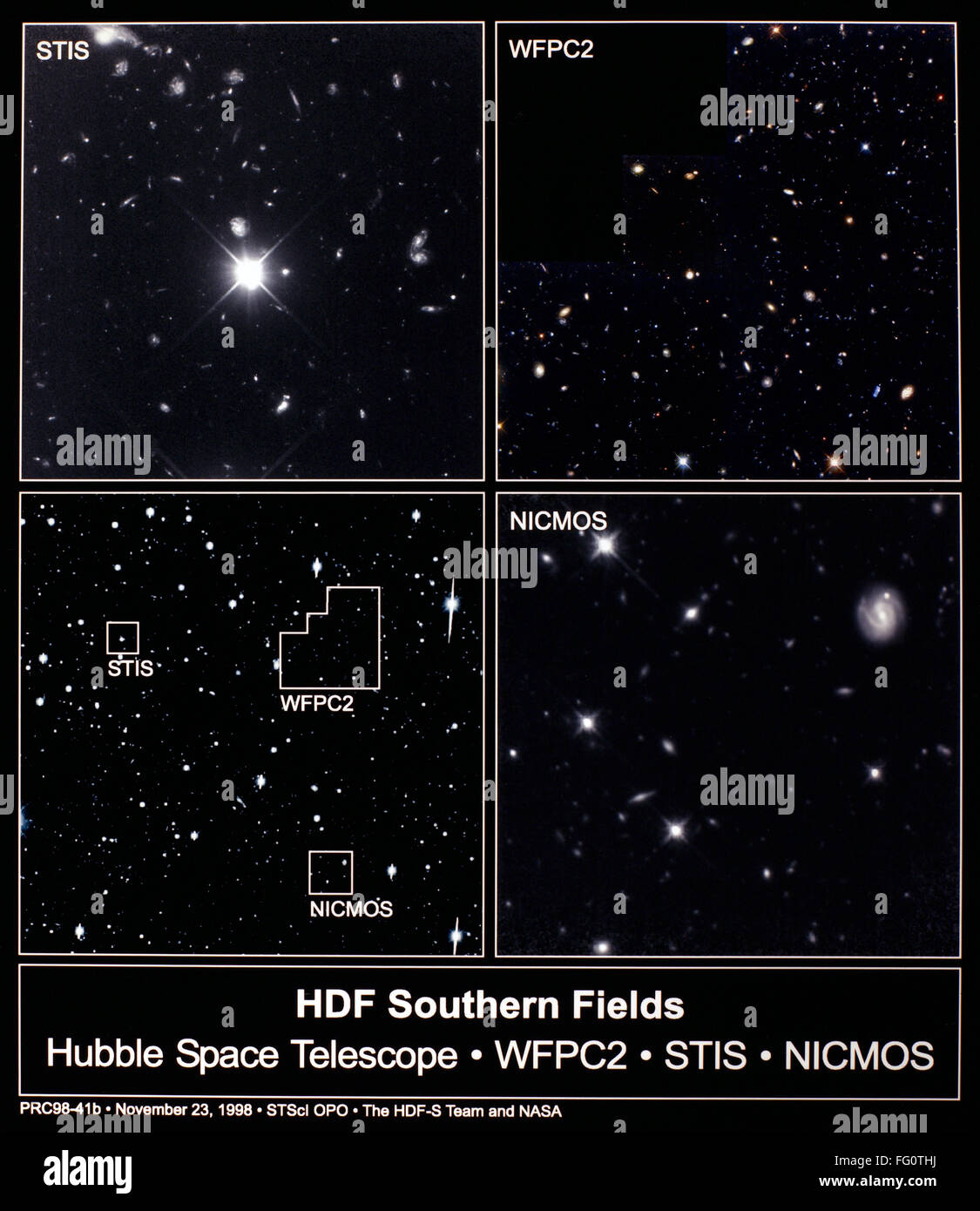 HUBBLE DEEP FIELD SOUTH. /nFour views of the Hubble Deep Field South ...