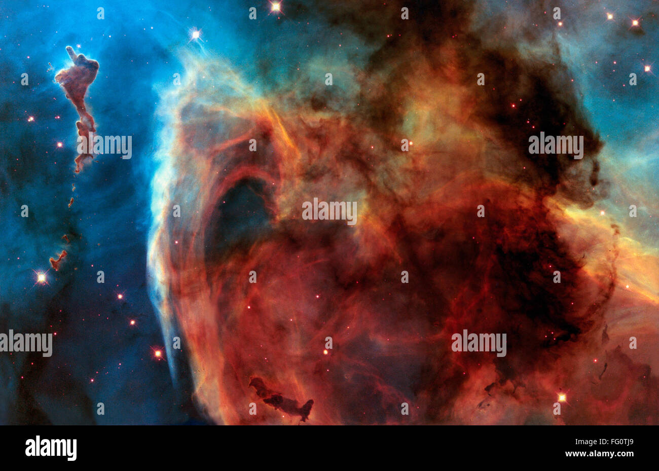 HUBBLE: CARINA NEBULA. /nThe Keyhole Nebula within the Carina Nebula ...