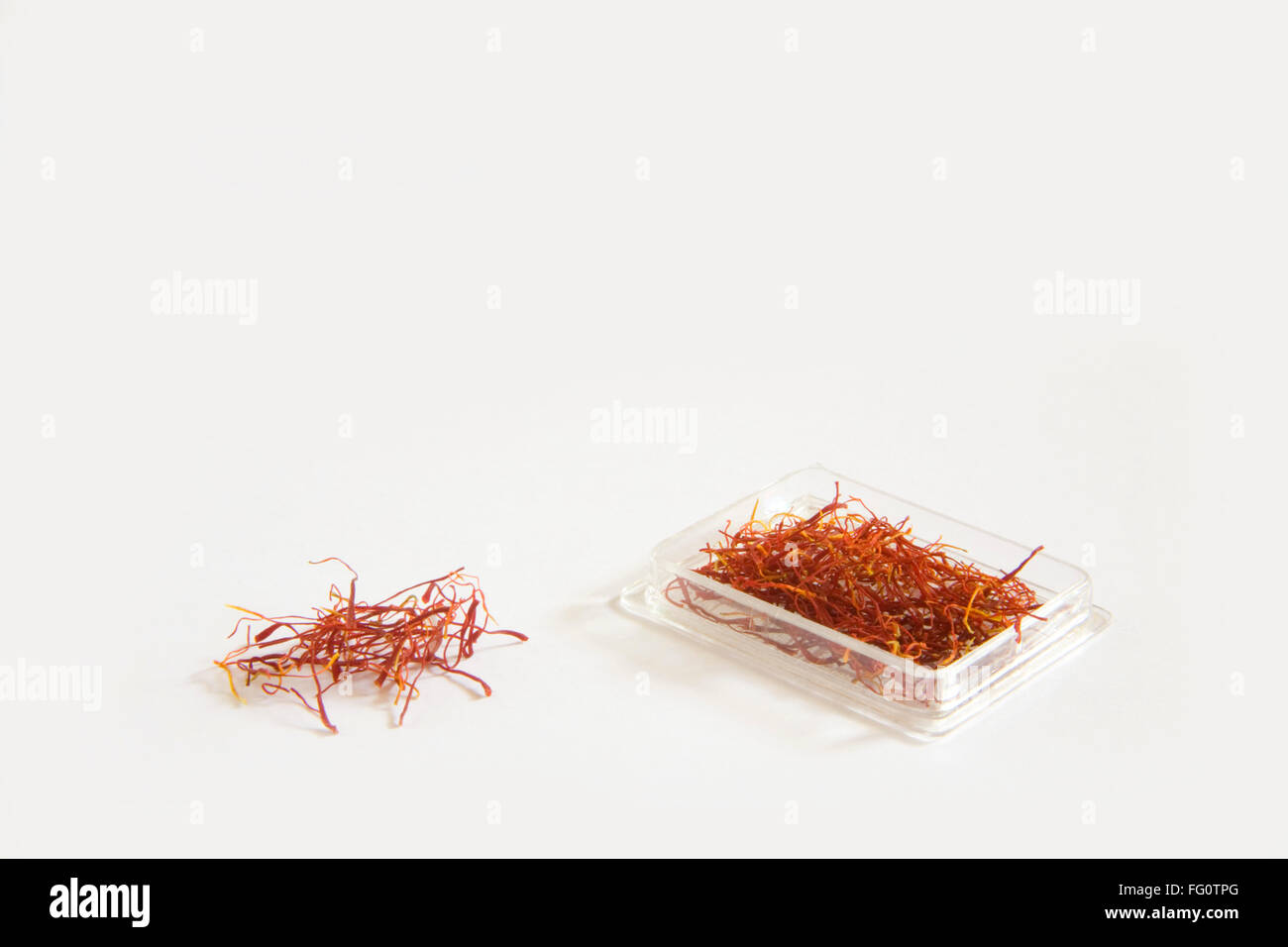 Indian spice , Saffron Kesar Crocus sativus on white background Stock ...