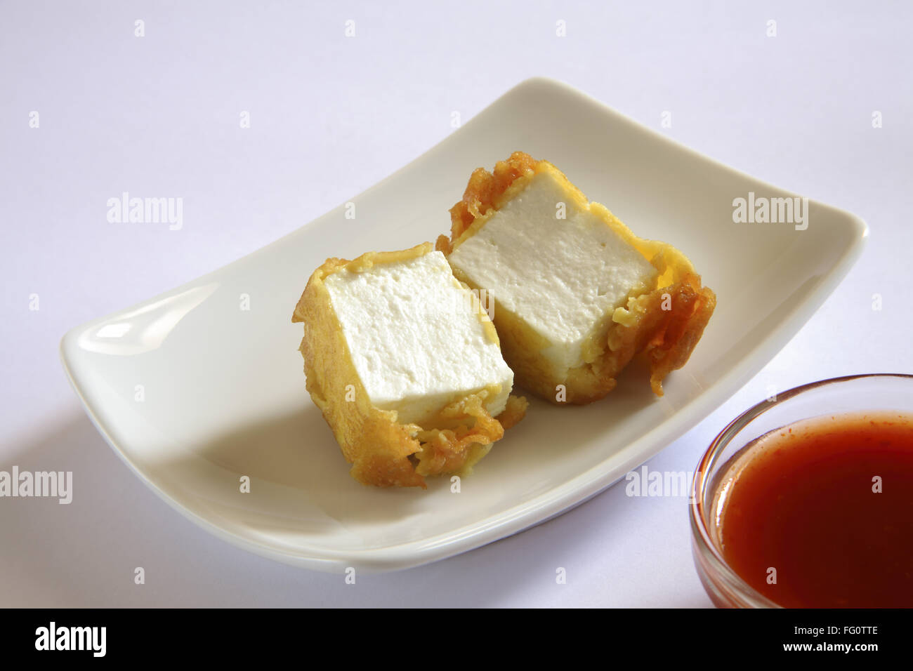 Indian cuisine , fast food starters Cheese Pakode puffs served with ...