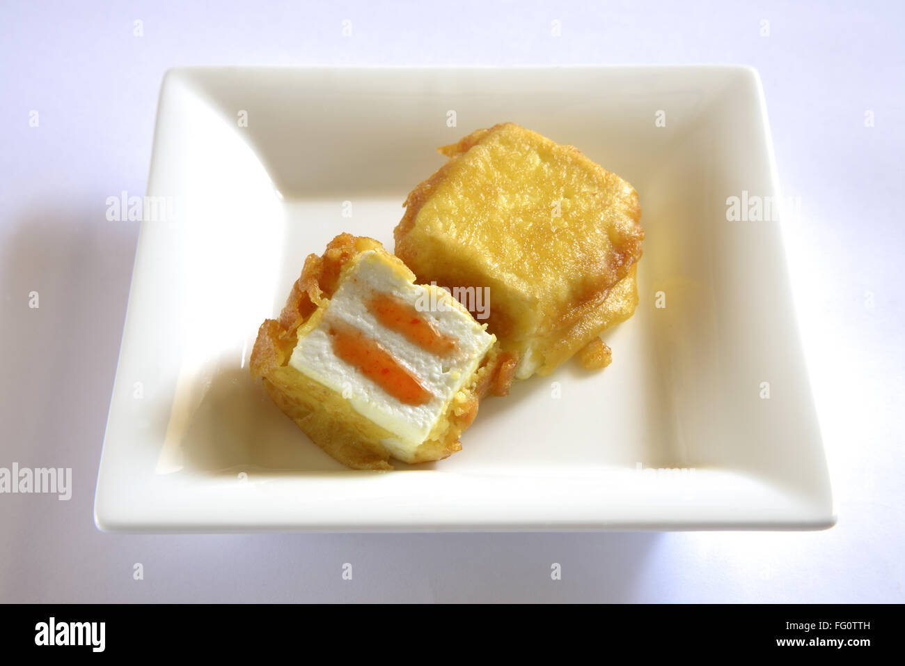 Indian cuisine , fast food starters Cheese Pakode puffs served with ...