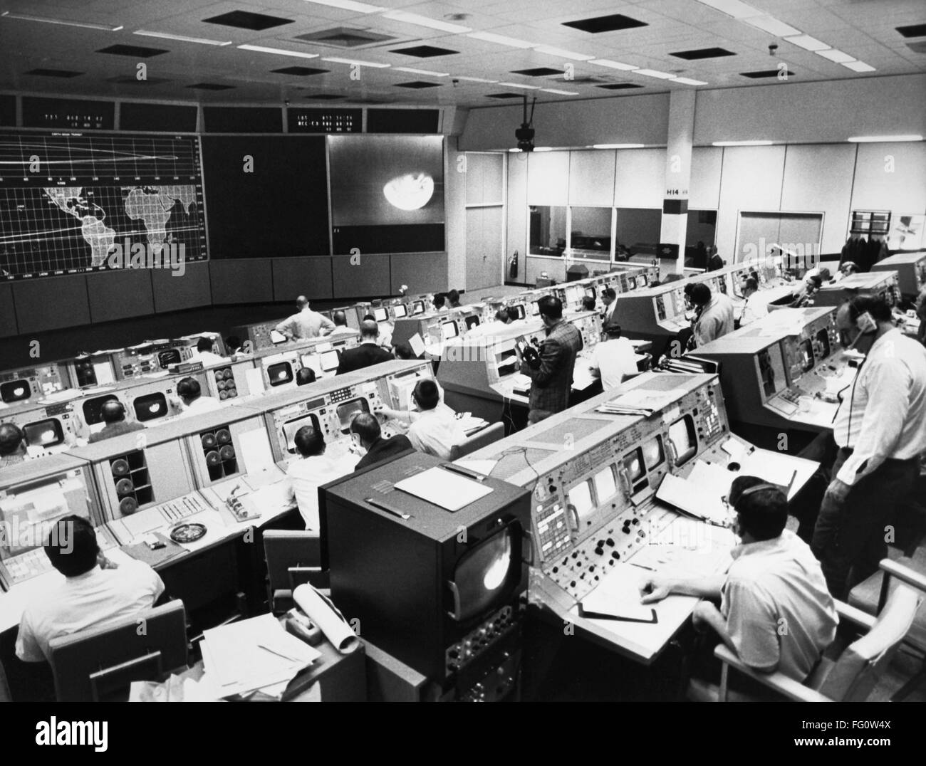 APOLLO 8: MISSION CONTROL. /nView of the Mission Operations Control ...