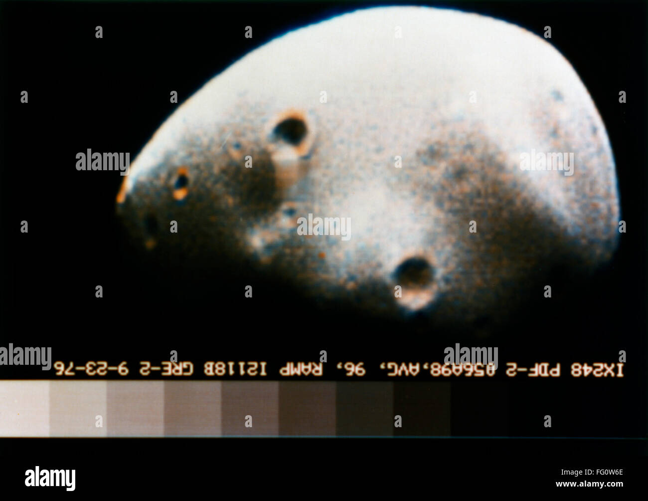 MARS: DEIMOS c1977. /nA view of Mars' moon Deimos. Digital image ...