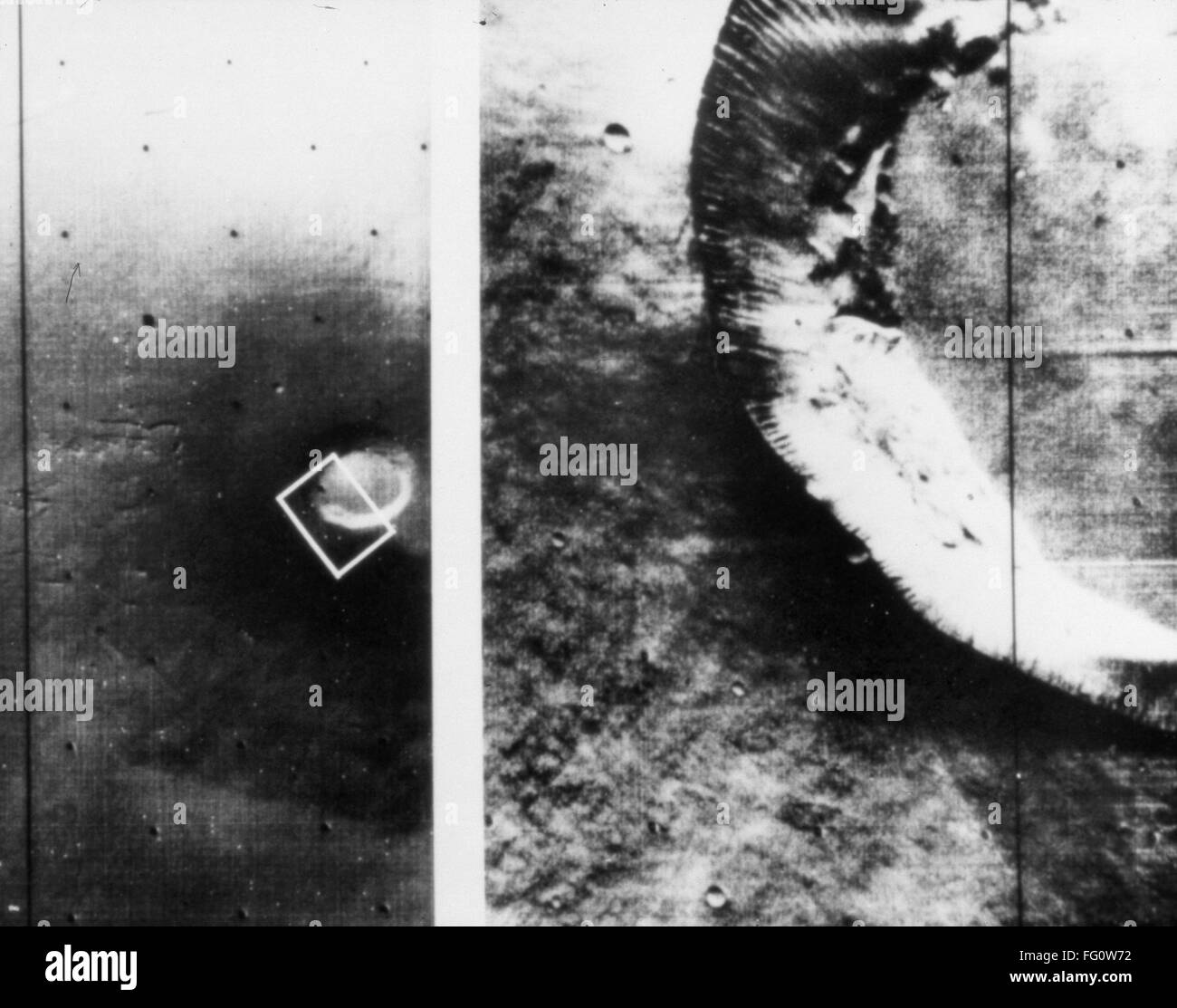 MARINER 9: MARS, c1971. /nA view of a shield volcano on Mars ...