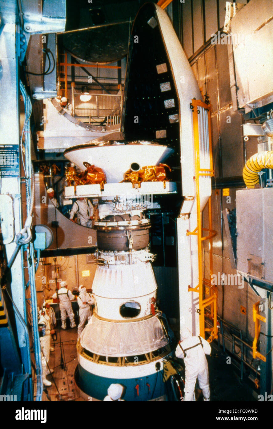 SPACE: PATHFINDER, 1996. /nThe Mars Pathfinder spacecraft and booster ...