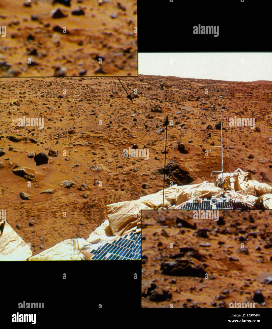 SPACE: PATHFINDER, 1997. /nBounce marks from the airbags at the Mars ...