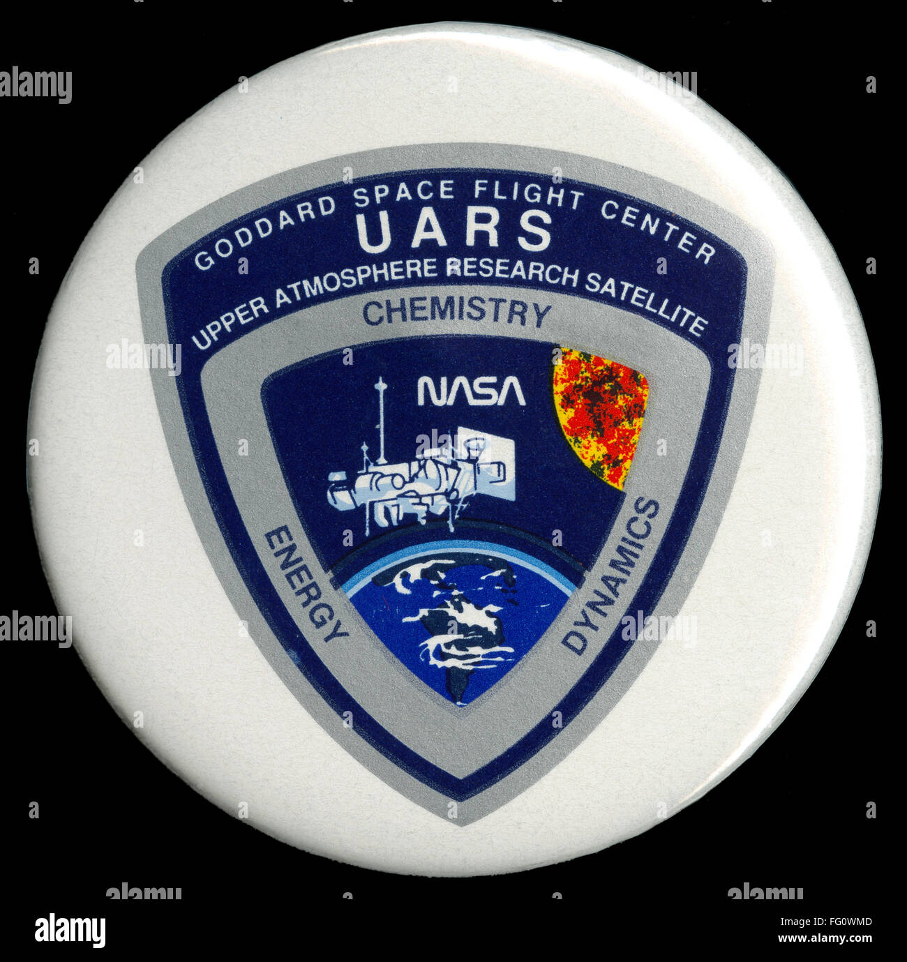 SPACE: SATELLITE, c1991. /nButton with the seal of NASA's Upper ...