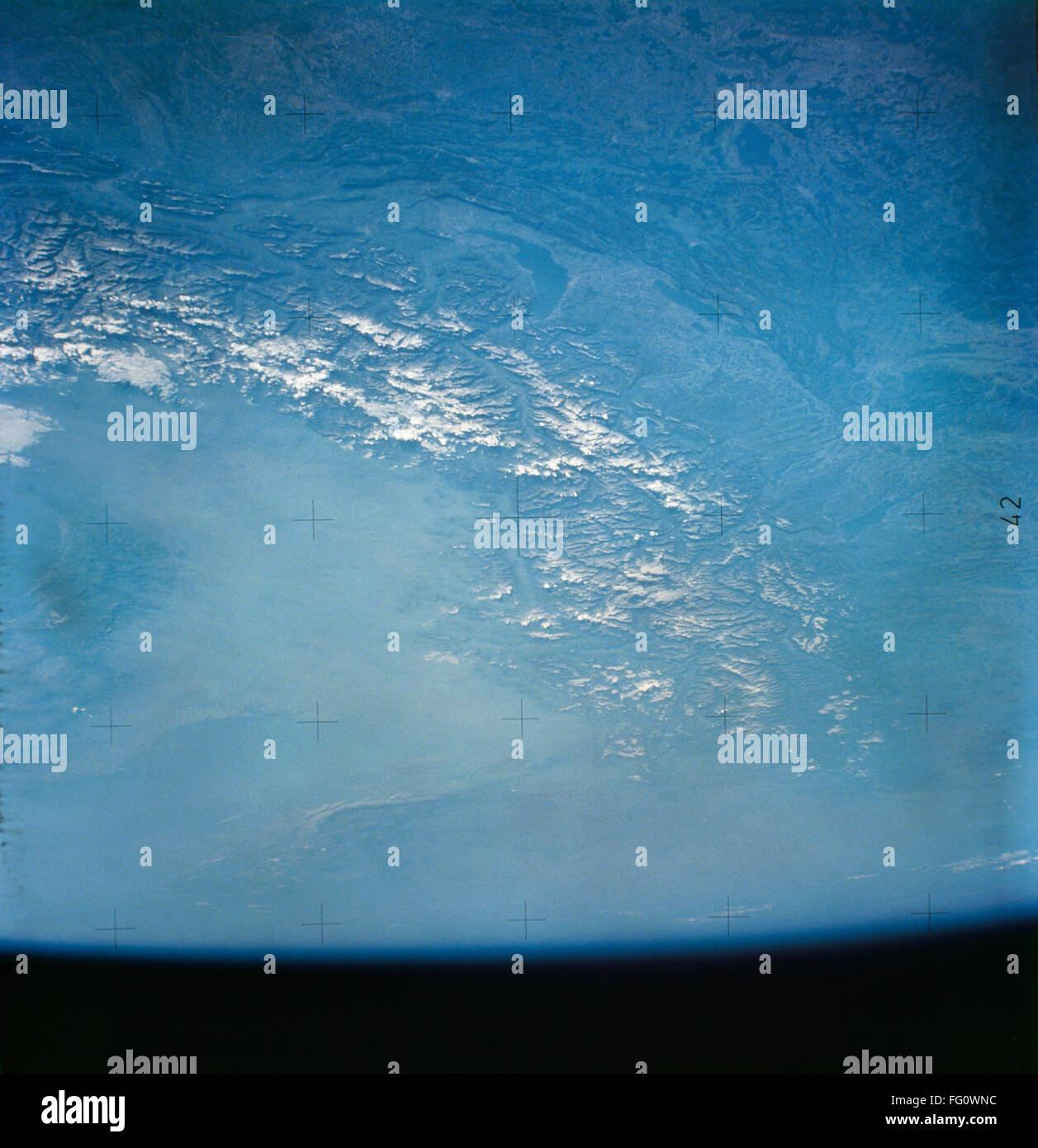 EARTH FROM SPACE, 1973. /nView of the Alps Mountains and Lake Geneva ...