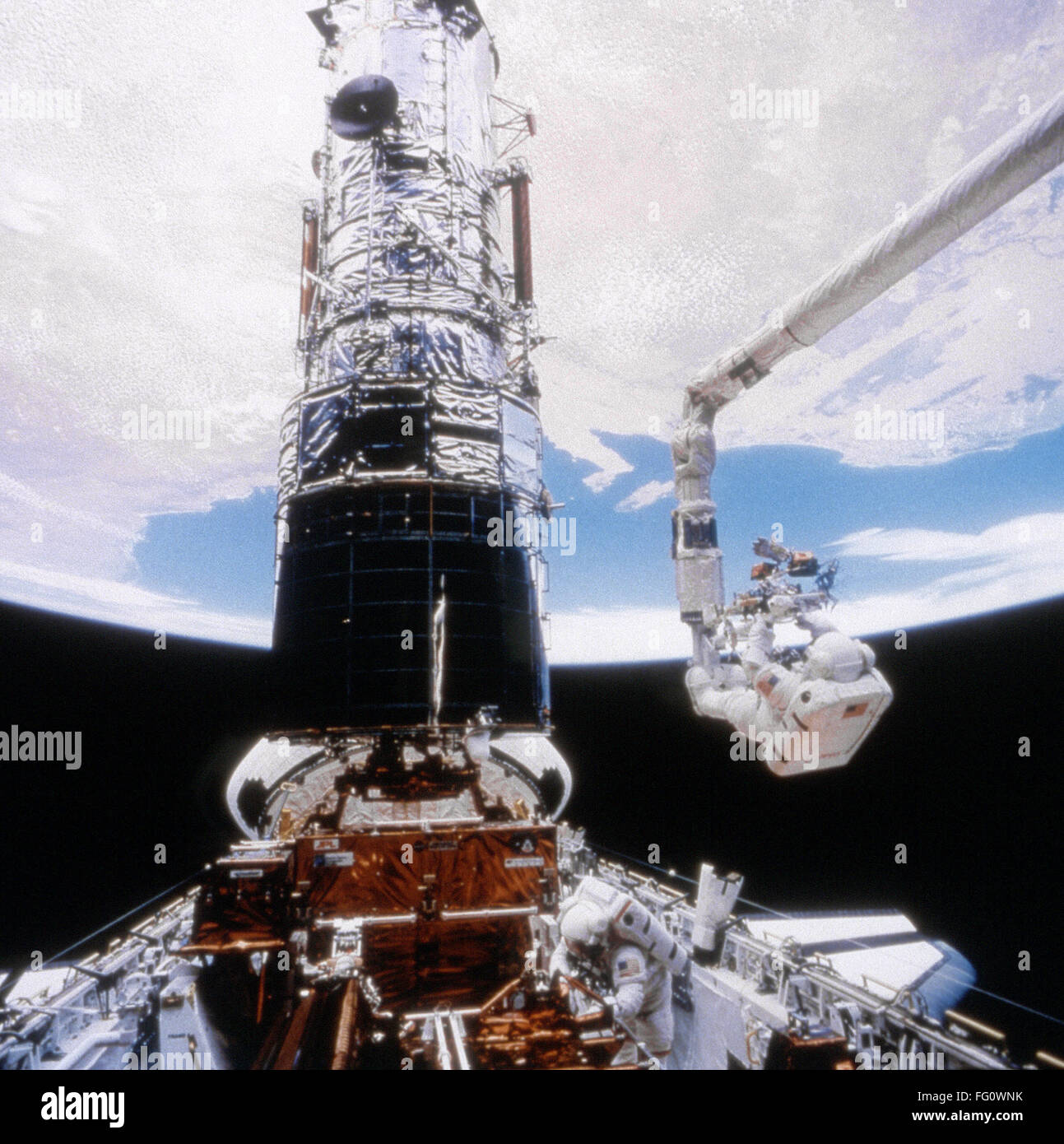 SPACE: ASTRONAUT, 1993./nAstronaut F. Story Musgrave on the end of the ...