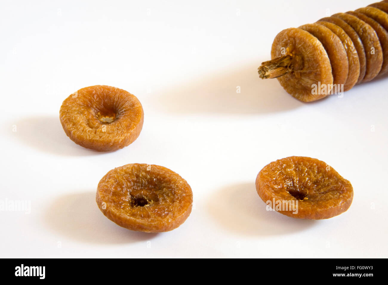 Dry Fruits , Anjir Fig on white background Stock Photo - Alamy